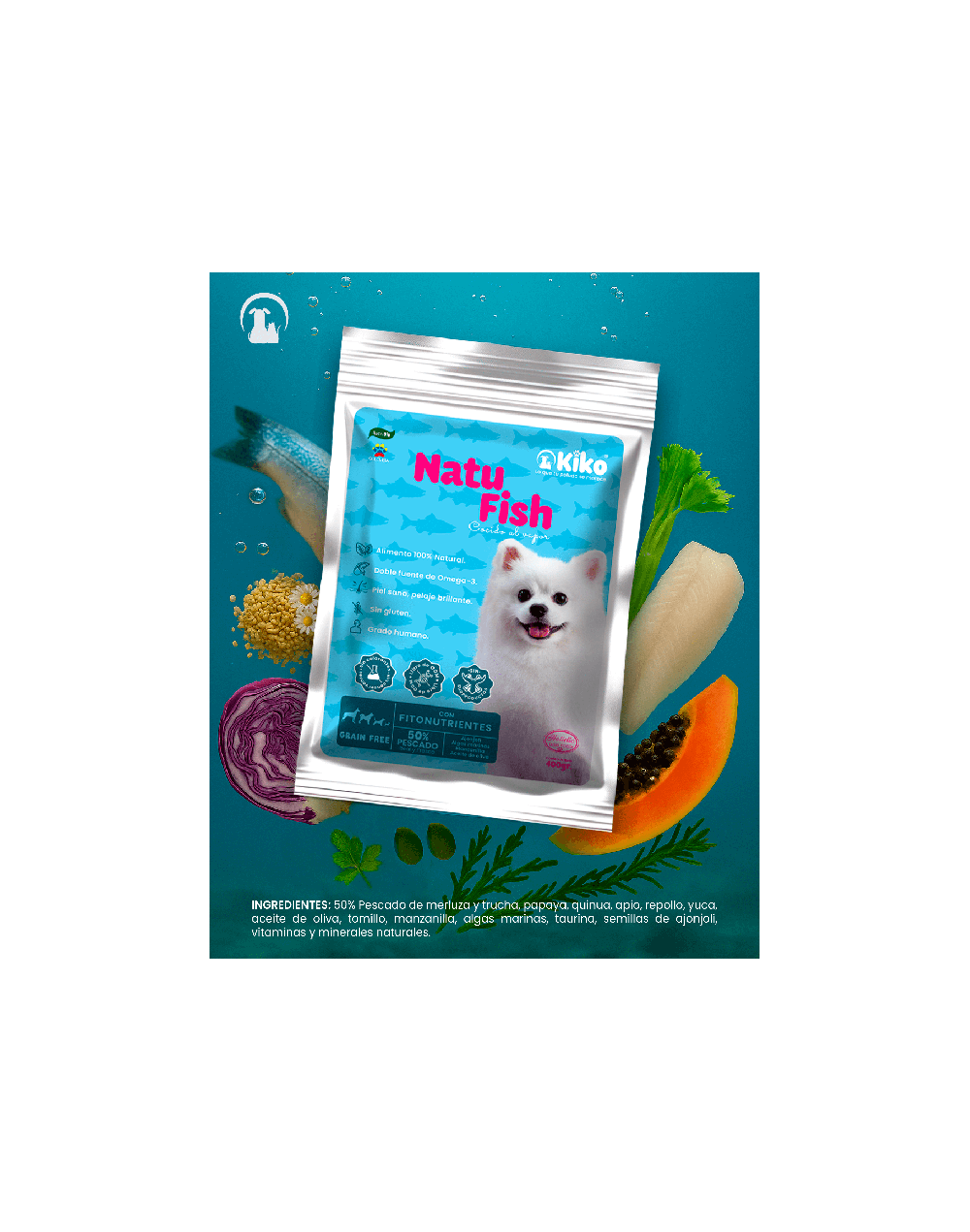 NATU FISH - Alimento Natural para Perros de todos los tamaños y edades