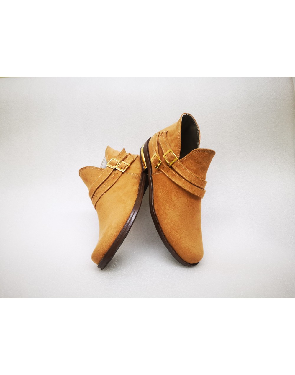 Botines color miel planos para mujer