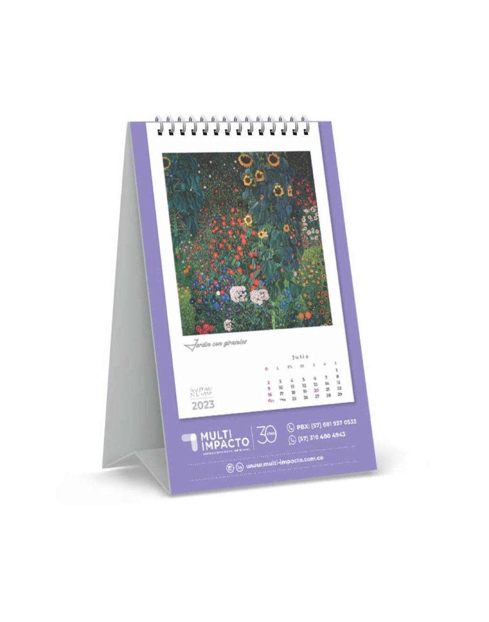 Calendario escritorio de arte universal gustav klimt 2023
