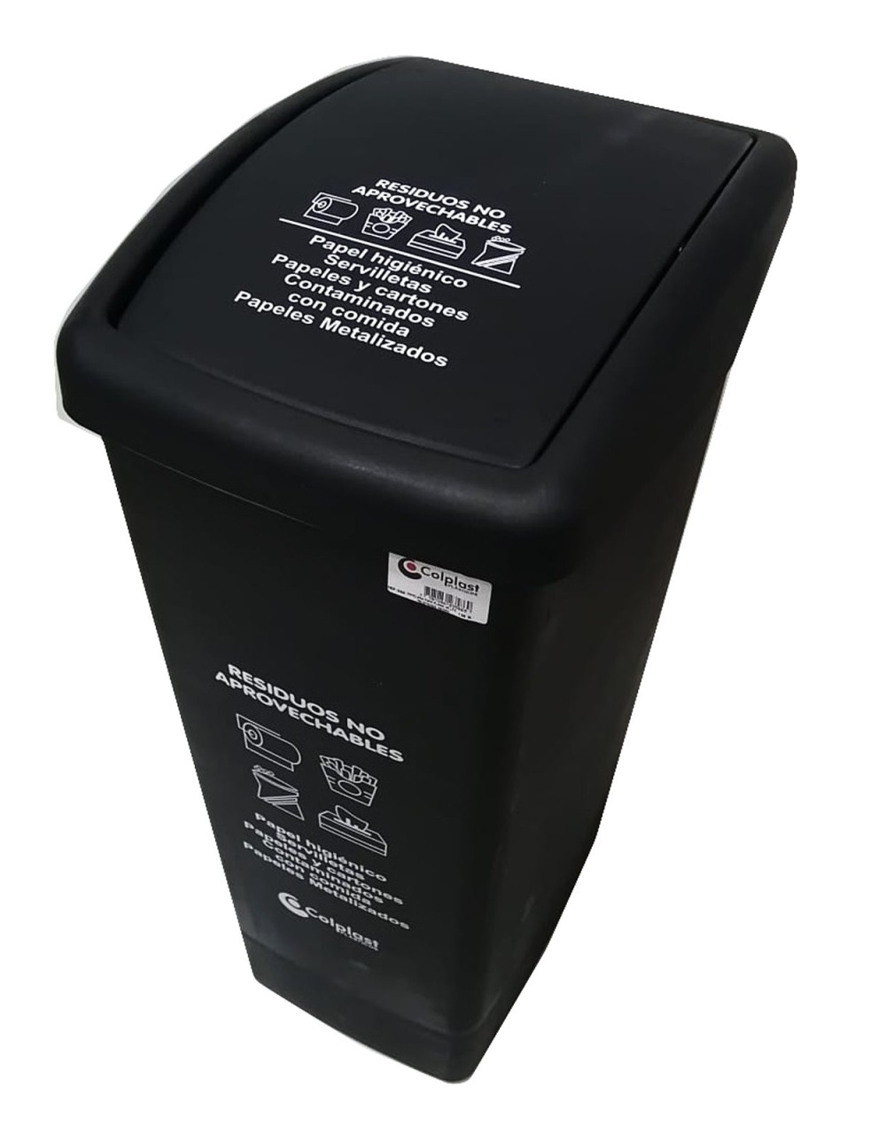 Caneca Plástica de 55 Litros Tapa Vaiven