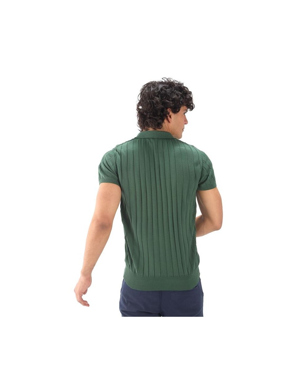 MHC812 Camiseta Polo Canales Color Verde Oliva Talla S M L XL