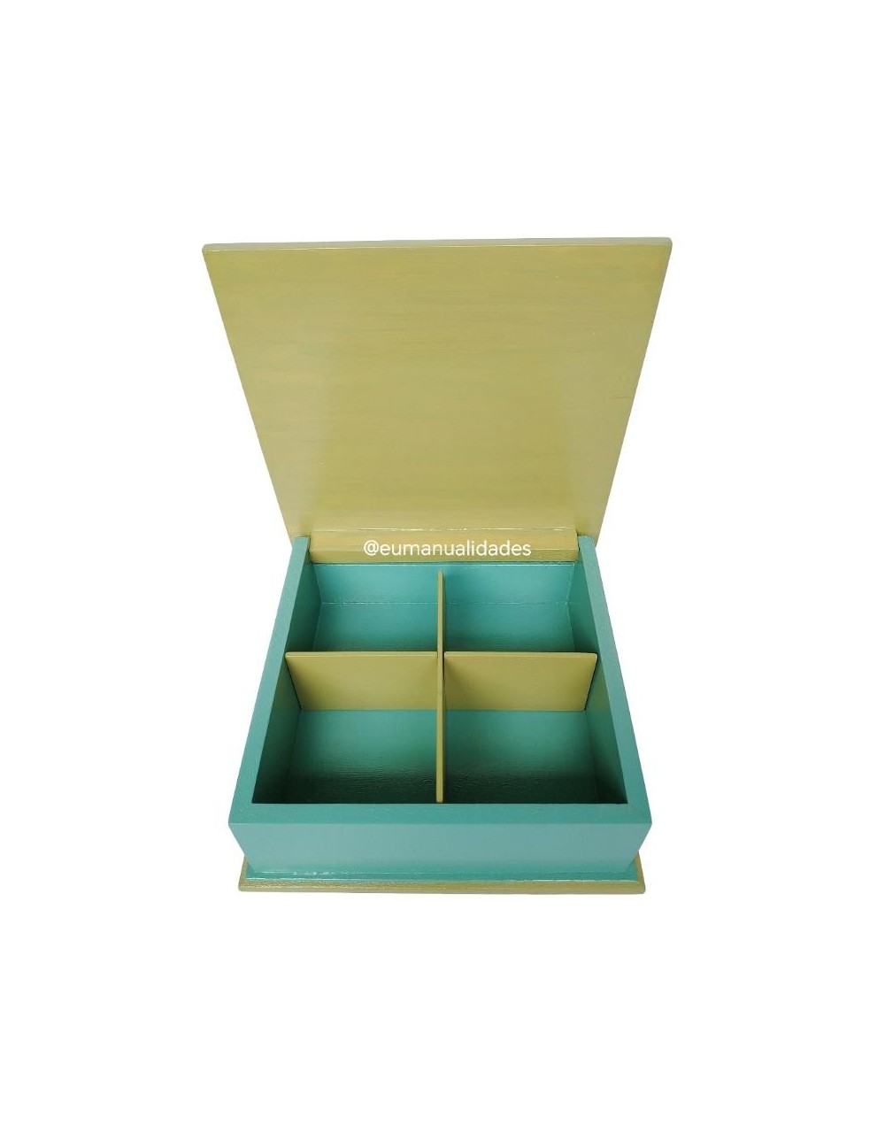 Caja cuatro divisiones tetera cristal